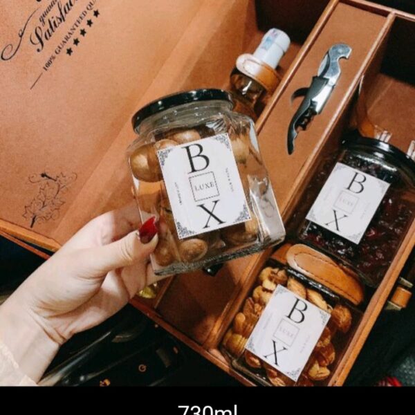 Hũ thuỷ tinh lục giác 730ml - VỎ CHAI GIÁ RẺ