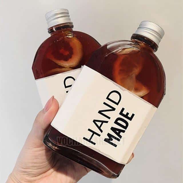 Chai thủy tinh dẹp nắp nhôm xém 200ml - VỎ CHAI GIÁ RẺ