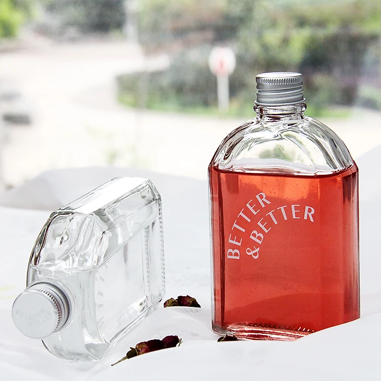 Chai thủy tinh dẹp nắp nhôm xém 200ml - VỎ CHAI GIÁ RẺ